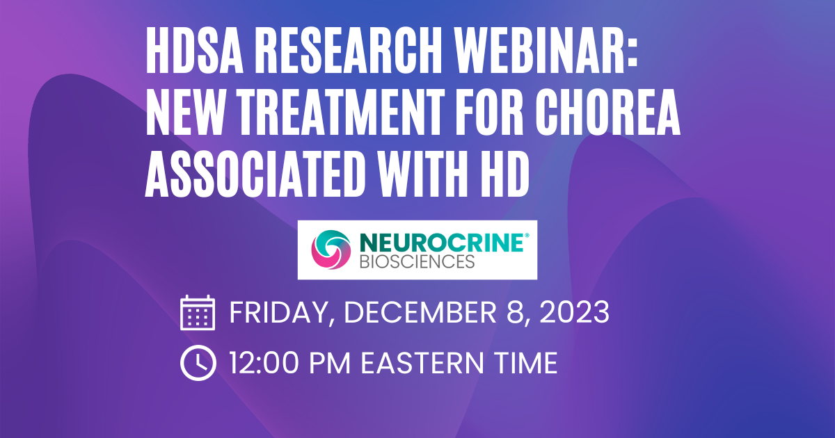 New Treatment for Chorea from Huntington's Dementia
